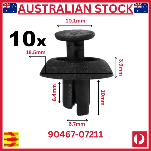 10X FOR TOYOTA LandCruiser Engine Cover Radiator Bumper Clip 90467 ...