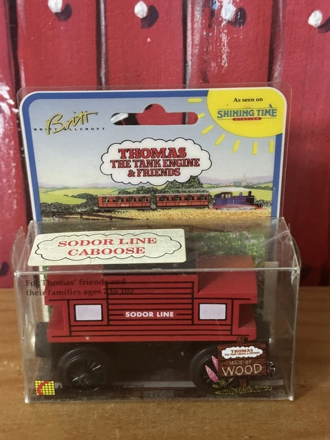 SODOR LINE CABOOSE 1992 Thomas The Tank Engine Wooden Railway Train NIB ...