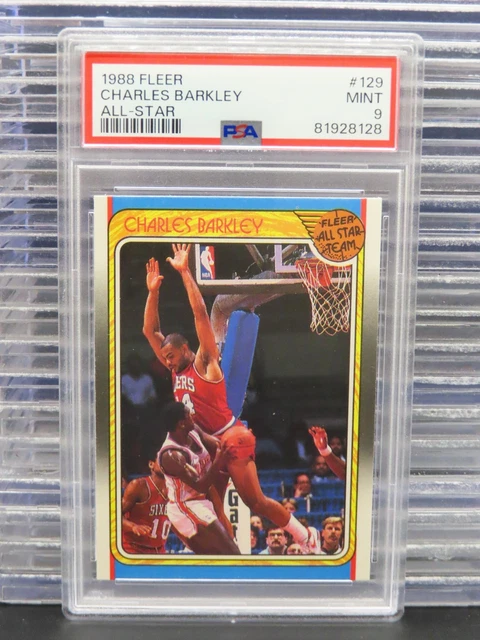1988-89 FLEER CHARLES Barkley All-Star #129 PSA 9 Philadelphia 76ers ...