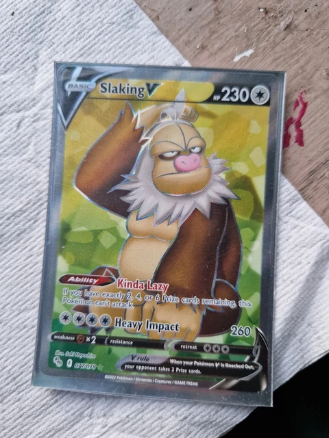POKÉMON TCG SLAKING V Pokemon GO 077/078 Full Art Ultra Rare £2.50 ...