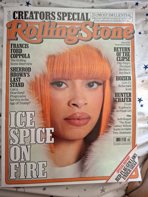 ROLLING STONE MAGAZINE SEPTEMBER 2024- ICE SPICE ON FIRE - BRAND NEW ...