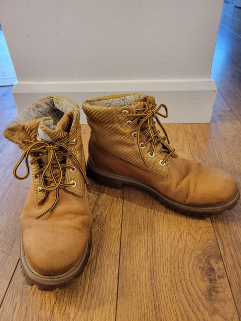 TIMBERLAND MEN'S BOOTS TBL 73 Nubuck Wheat Tan Leather Size 10.5 great ...
