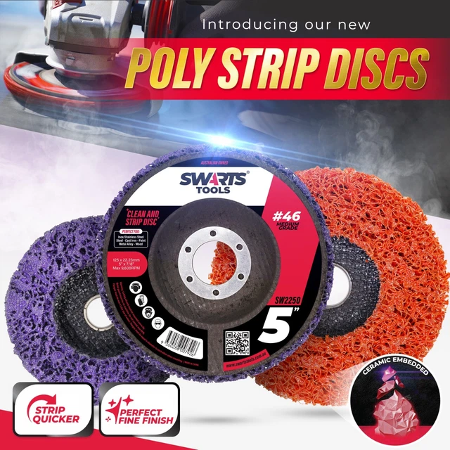 POLY CLEAN & Paint Stripping / Strip Disc Set - Silicon Carbide Grit or ...