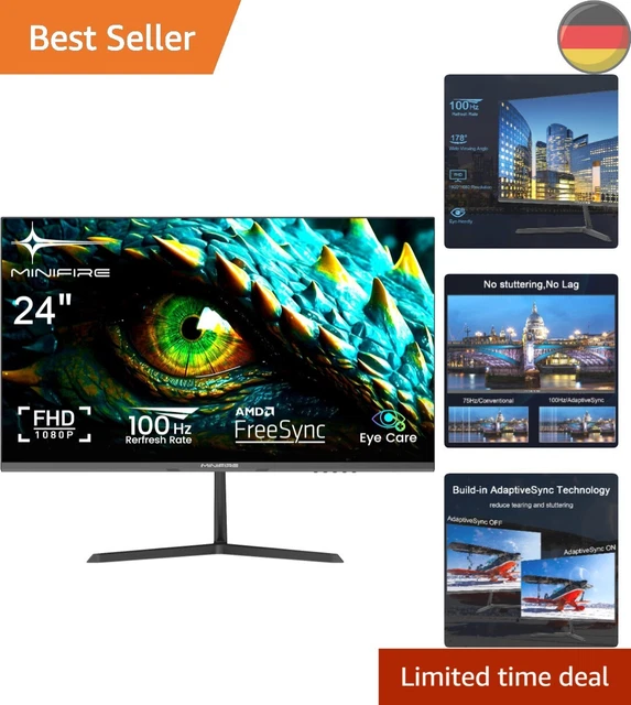 MINIFIRE 24 ZOLL Monitor, 100Hz, Full HD（1980x1080p）,5msOD, Adaptive ...