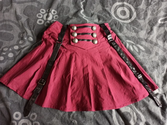 KILLSTAR GOTHIC GOTH Cybergoth Military Minirock Faltenrock Dark ...