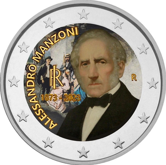 2 EURO COMMEMORATIVA ITALIA 2023 COINCARD ALESSANDRO MANZONI EUR 25,00 ...