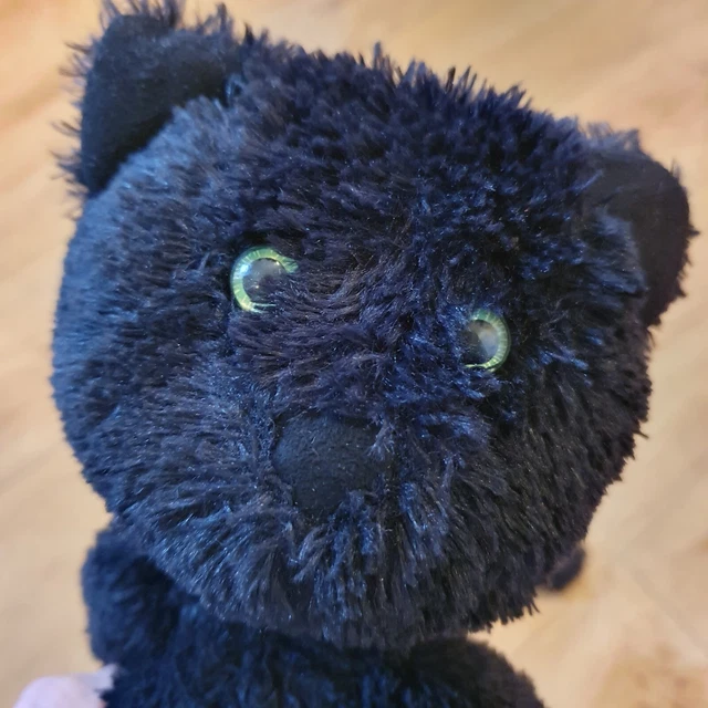 JELLYCAT CASPER BLACK Cat Soft Toy Green Eyes Plush Soother Kitty ...