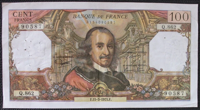 FRANCE - FRANCIA - French note - Billet de 100 Francs Corneille du 15/5 ...