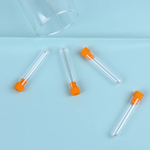 CLEAR PLASTIC TUBE Disposable Test Tubes Small Plastic Bottles Lotion ...