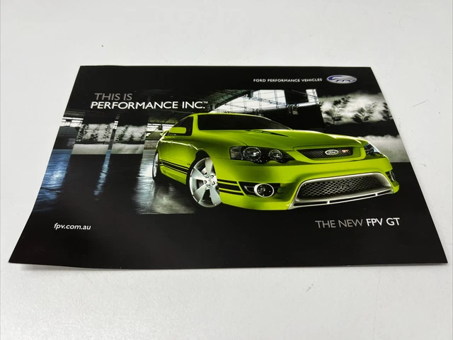 ORIGINAL FORD FPV Gt Muscle Car Original Brochure Advert Card Dealer ...