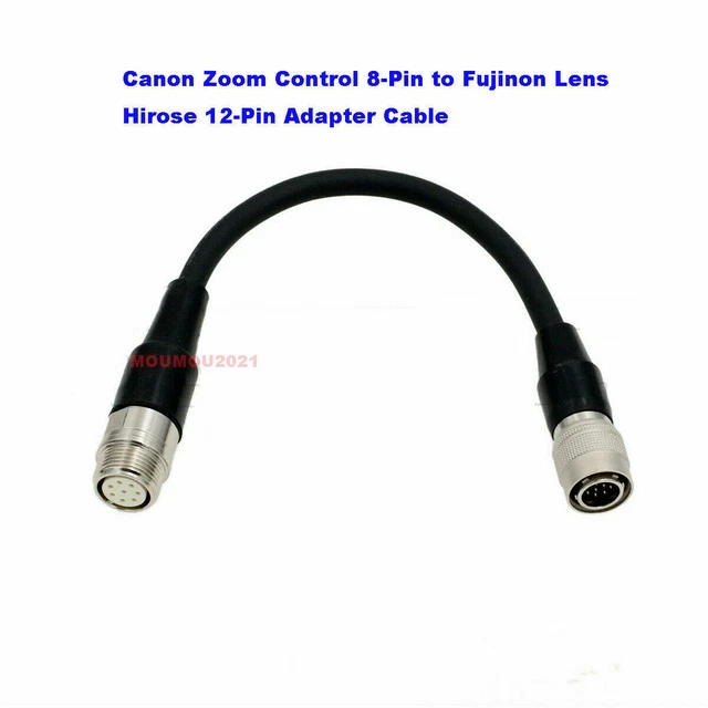 CANON ZOOM CONTROL 8-Pin to Fujinon Lens Hirose 12-Pin Adapter Cable VZ ...