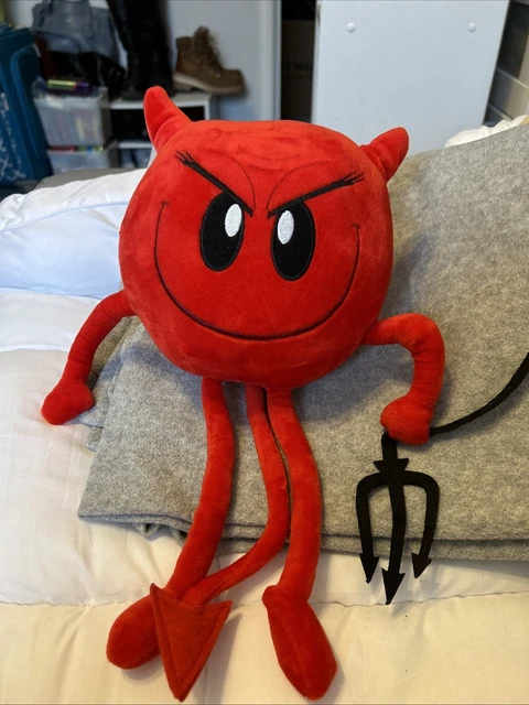 THE EMOJI MOVIE Red Devil Diablo Demon Steven Soft Plush Toy £6.52 ...