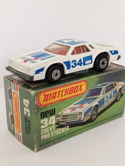 MATCHBOX SUPERFAST NO34 1980 Chevy Pro-stocker VNMIB Original Box £31. ...