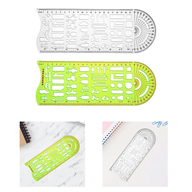 TRAFFIC ACCIDENT DRAWING Ruler Craft Drafting Stencil Vehicle Drawing ...