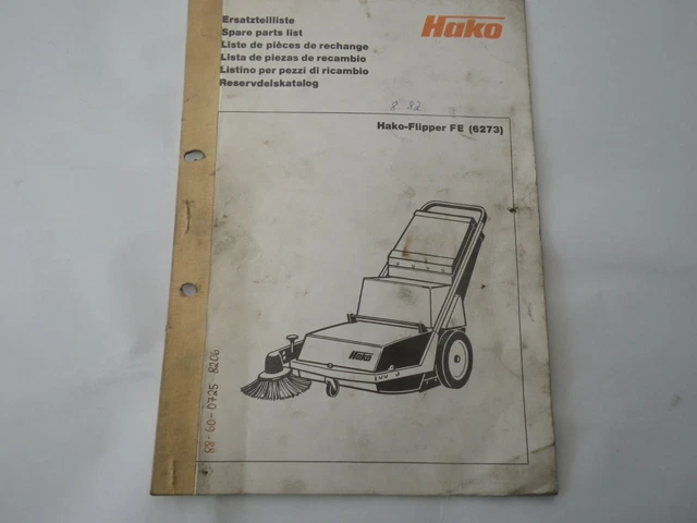 ERSATZTEILLISTE HAKO-FLIPPER FE (6273) Original Hako Hausdruckerei EUR ...