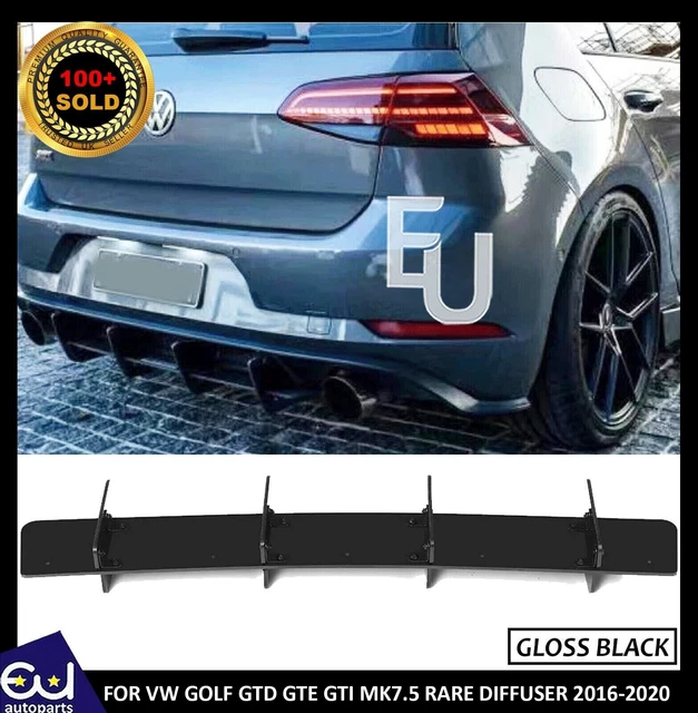 FOR VW GOLF Gti Mk7.5 Rear Blade Style Diffuser 2016-2020 Spoiler Body ...