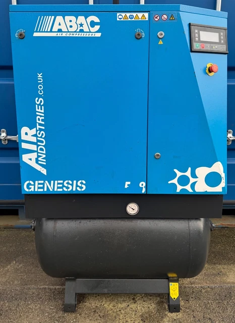 ABAC GENESIS 15 Receiver Mounted Rotary Screw Compressor + Dryer! 15 ...