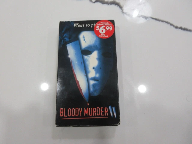 BLOODY MURDER 2 II - VHS 2003 HORROR VVS- Katy Woodruff CANADIAN COVER ...