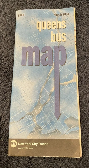 MARCH 2004 QUEENS BUS MAP NYC-TRANSIT Routes Schedules MTA £7.02 ...