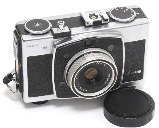 SEARS AUTO 35 viewfinder camera 35mm w. Rikenon 2.8/35mm For Parts EUR ...