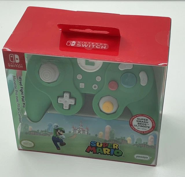 NINTENDO SWITCH SUPER Mario Bros Luigi GameCube Style Wired Fight Pad ...
