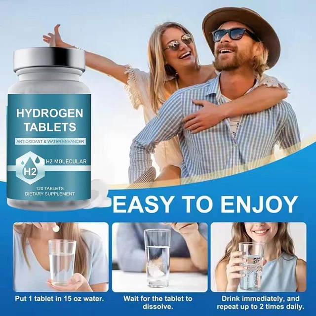 HYDROGEN WATER TABLETS with Magnesium, Dietary Supplement, 120Tabs C3U3 ...