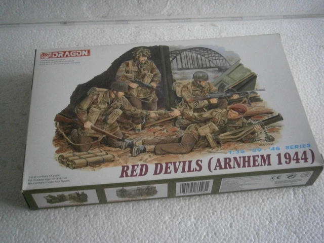 MAQUETTE FIGURINE PARACHUTISTE BRITISH RED DEVILS (Arhem 1944) DRAGON ...
