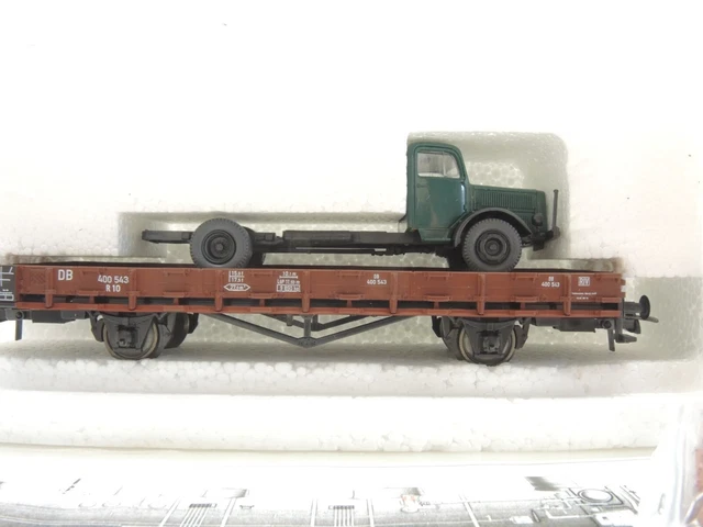 ROCO 46480 HO Rungenwagen der DB mit LKW beladen Zurüstteile Anleitung ...