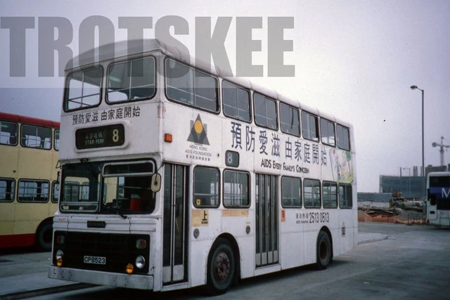 35MM SLIDE HONG KONG KMB Kowloon Motor Bus Dennis CP8523 1998 Original ...