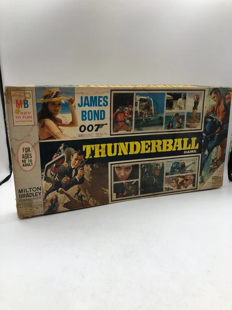 VINTAGE 1965 MILTON Bradley Thunderball James Bond 007 Board Game ...