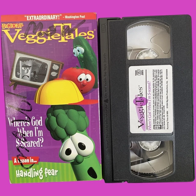 VINTAGE VEGGIETALES WHERE’S God When I’m S-Scared? VHS. Free Shipping ...