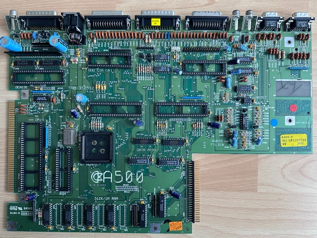 AMIGA 500 CARTE Mère : Rev 6A 512kb à Bord / sans Puce ´ S #09 EUR 45 ...