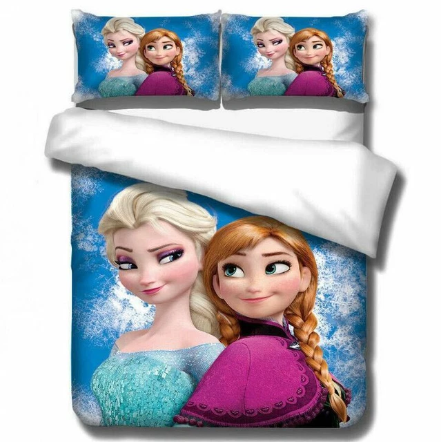 FROZEN BEAUTIFUL ANNA and Elsa Single/Double/Queen/King Bed Quilt Cover ...