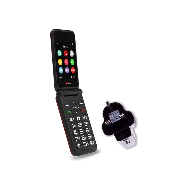 MOBILE PHONE RED Big Button Flip 4G for Elderly with Emergency ...