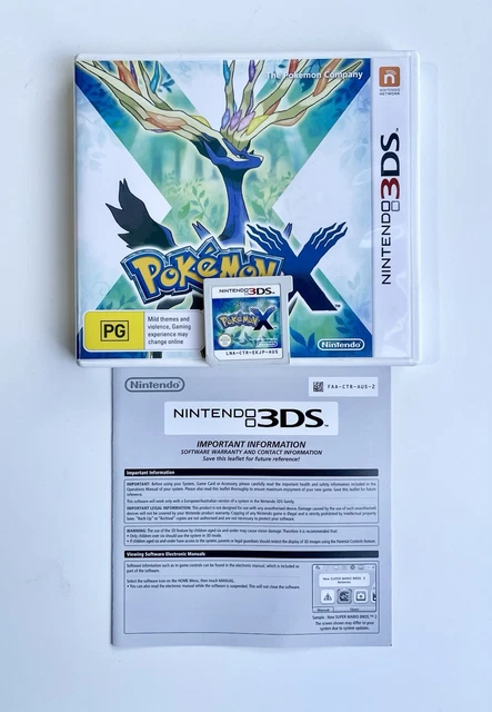 🔥 COMPLETE 🔥 Pokémon X Game, Case & Inserts (Nintendo 3DS, 2013) AUS ...