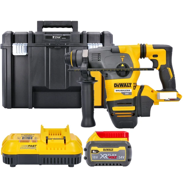 DEWALT DCH333NT 54V XR Cordless Brushless FlexVolt SDS Plus Hammer ...