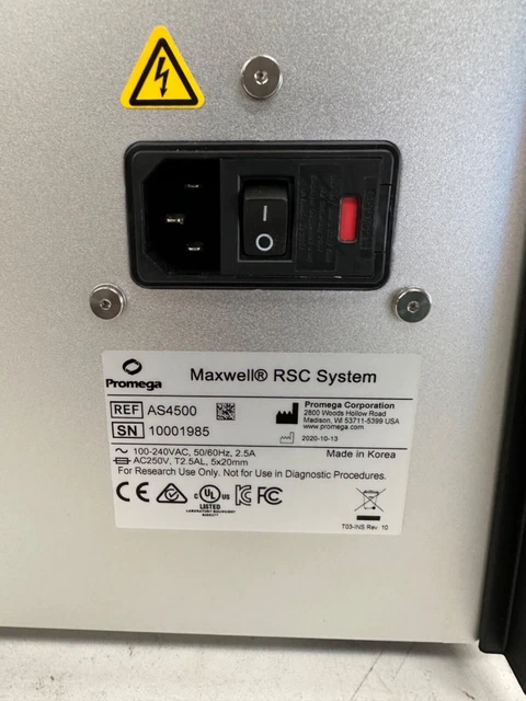 PROMEGA MAXWELL RSC Instrument Rapid Sample Concentrator AS4500 VAT ...