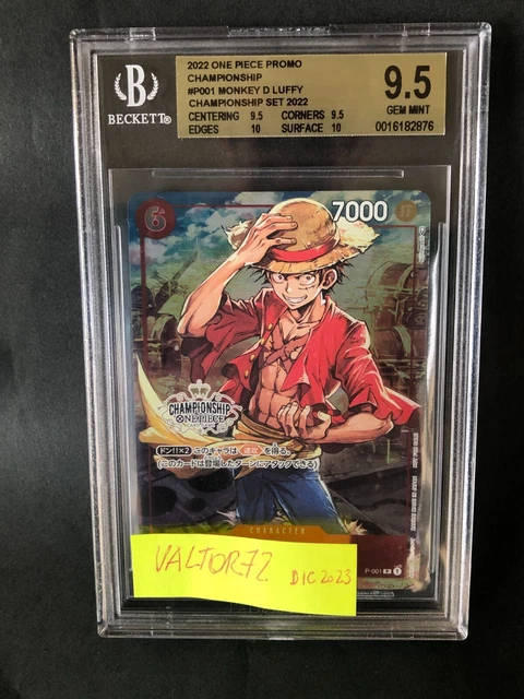 BANDAI ONE PIECE Card Game MONKEY D. LUFFY P-001 Championship JAP BGS 9,5 💥 🔥 EUR 229,00 ...
