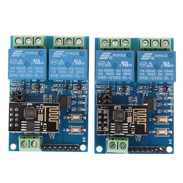 ESP8266 5V 12V ESP-01 WiFi Relay Module ESP-01S 2 Way Relay Module TBOEXATWIXfi $11.80 - PicClick CA