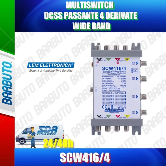 MULTISWITCH DCSS SKY Pass 4 Derivative Wide Band Scw416/4 Lem ...