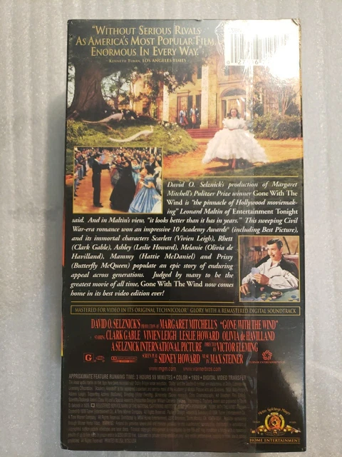 GONE WITH THE Wind (VHS, 2001, 2-Tape Set, Double Cassette) £9.88 ...