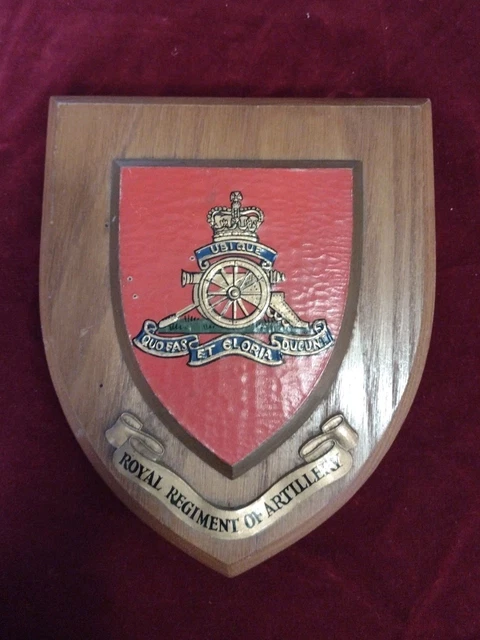 VINTAGE BRITISH ARMY Royal Regiment of Artillery Crest Wall Plaque 0.00 ...