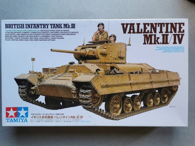 TAMIYA 35352 1/35 Valentine MK.II/IV britische Infanterie Panzer ...