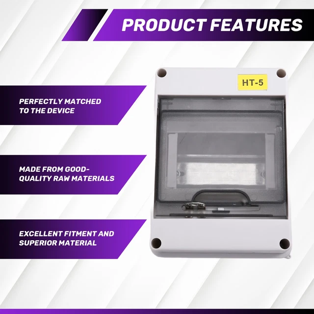 HT SERIES Box 5WAY IP65 Distribution Box Outdoor Plastic Electrical ...