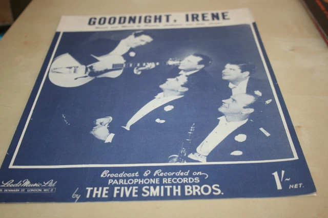 SPARTITI POP; - Goodnight Irene - The five Smith Brothers EUR 3,50 ...