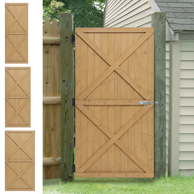 WOODEN GARDEN SIDE Gate Pedestrian Gates Fence Shed Door with Gate ...