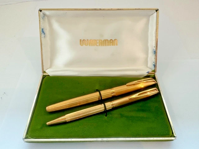 VINTAGE SET OF Waterman Fountain Pen And Ballpoint Pen With Box $185.00 ...
