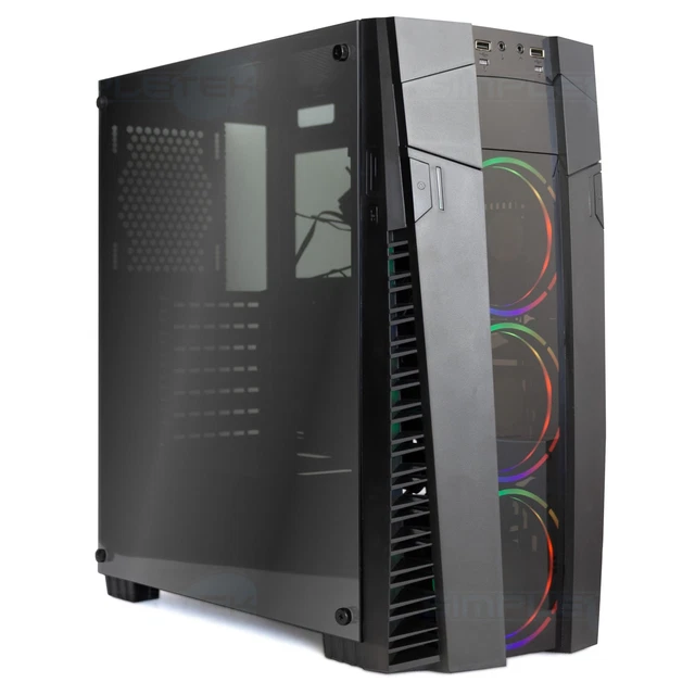 CASE OF GAMING RGB ATX Micro-Atx Min-Itx Matx Tower Cabinet Computer PC ...