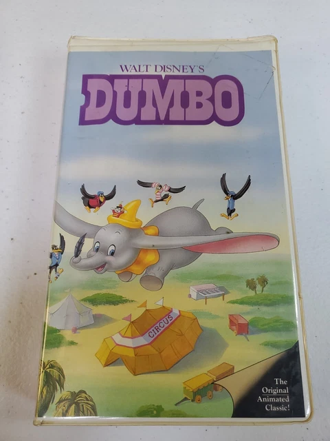 Dumbo Vhs Walt Disney Black Diamond Classics Rare Pink Spine Vintage 2390