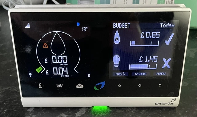 BRITISH GAS GEO Smart Home Energy Dual Monitor Meter Display £30.00 ...
